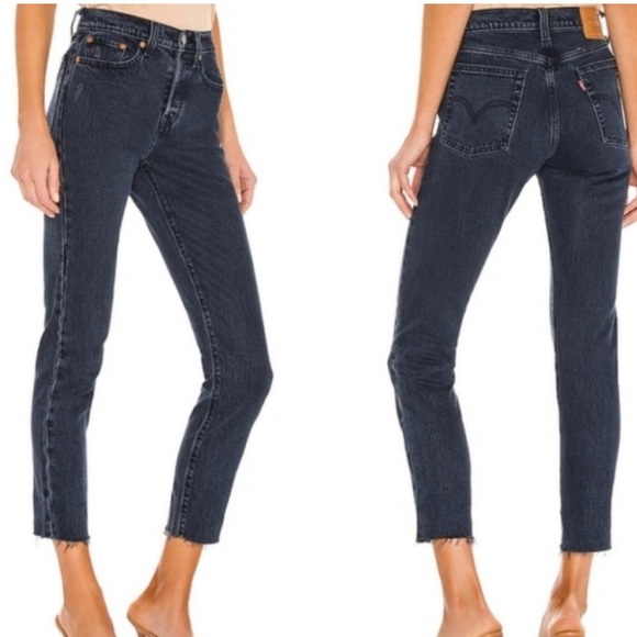 Levi's | Jeans | Levis High Rise Distressed Frayed Wedgie Hidden Button Fly Skinny Jeans Nwt 25 ...